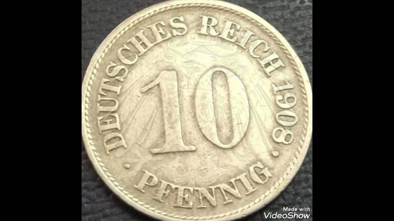 1908 Deutsche 10 Pfennig coin Value And Price Rare YouTube 1908-deutsche-10-pfennig-coin-value-and-price-rare-youtube