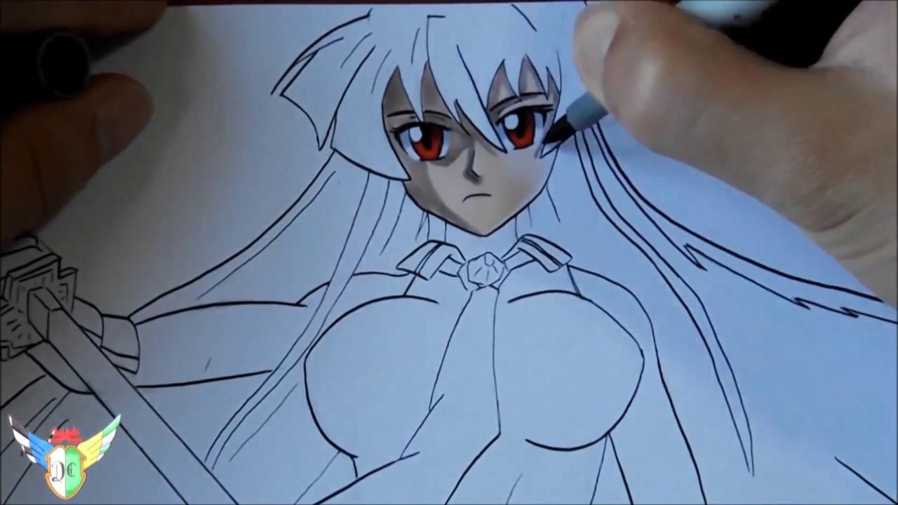 Copic speed draw Akame - Akame Ga Kill アカメ - YouTube