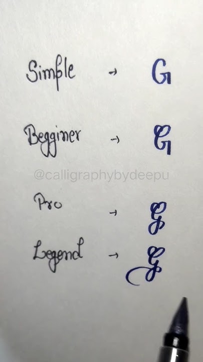 How to write G #calligraphy #alphabet #students #study #viral #shorts # ...