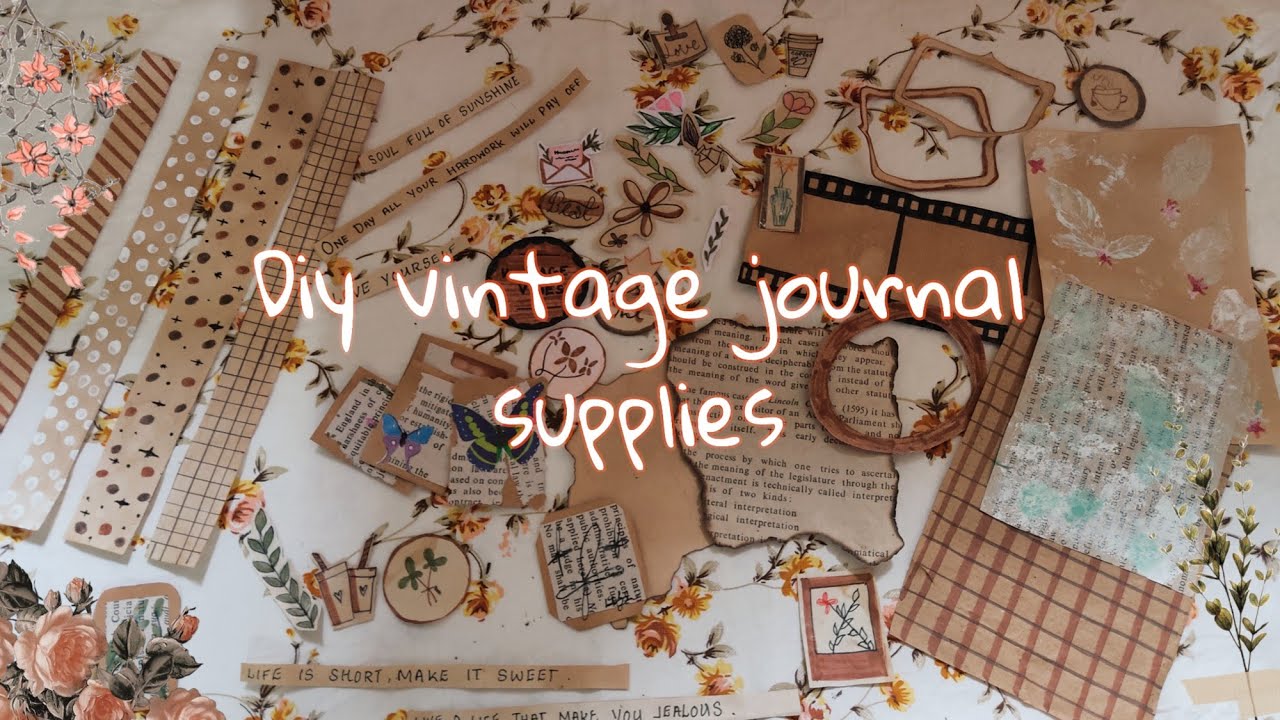 Diy vintage journal supplies|journal with me supplies|hi!it's liz - YouTube