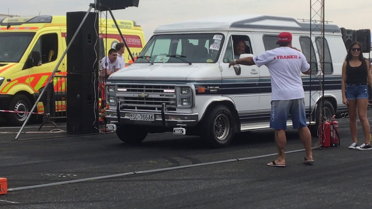 Chevy van 5.7 V8 - 1989 - Chevy van drag race - 1/4 mile drag race - 1/ ...