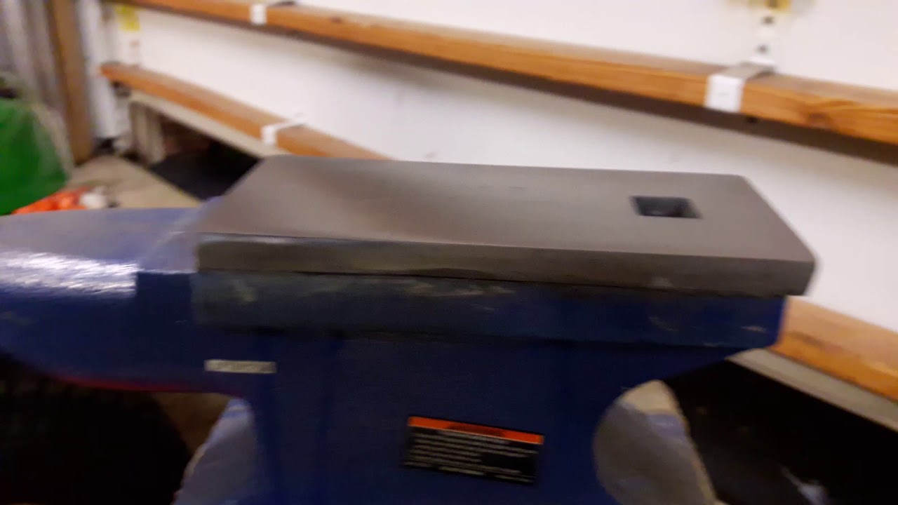 Anvil facing with D2 steel plate - YouTube