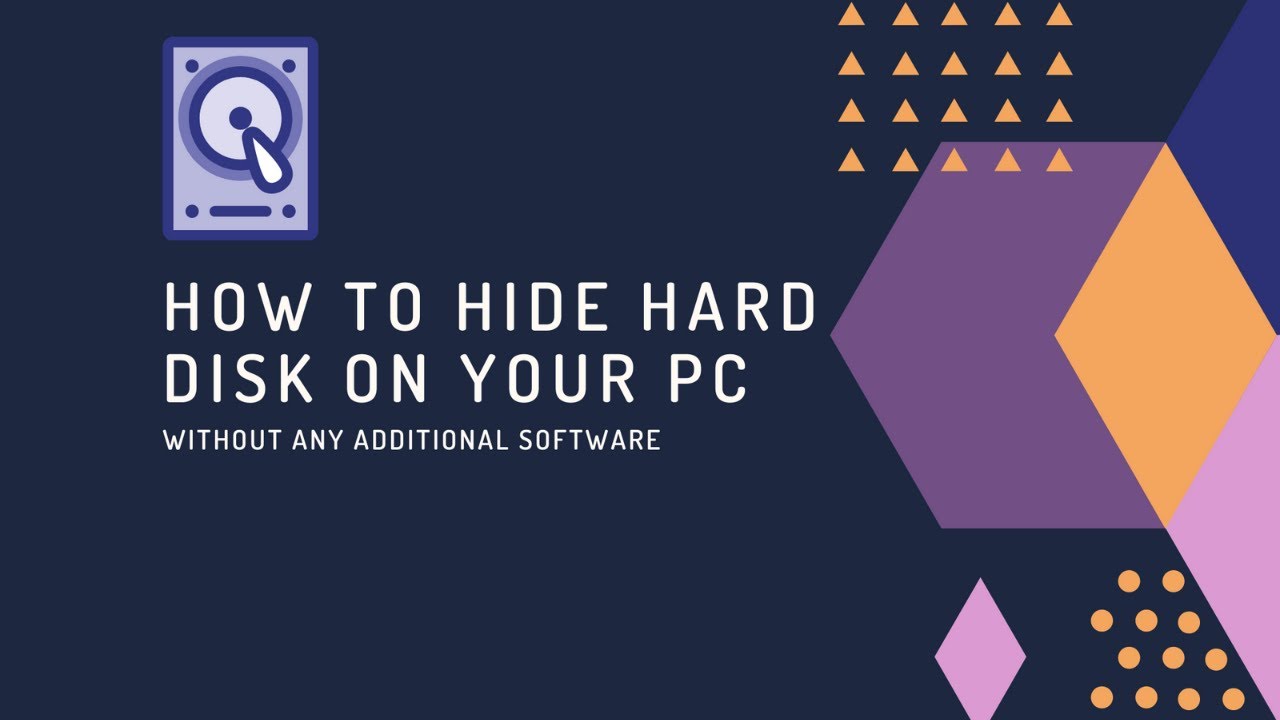How to Hide Hard Disk Partition without any Software | Hide Hard Disk ...