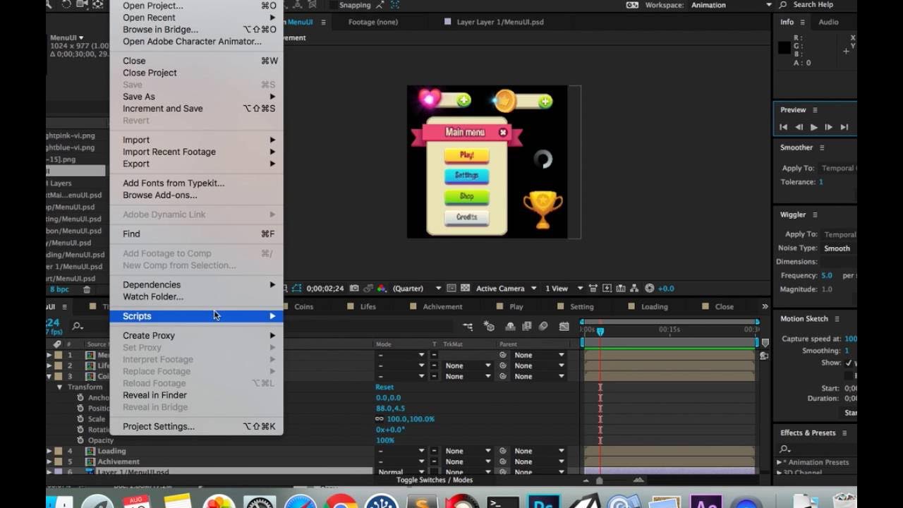 After Effect to UGUI, Quickly Animation by Photoshop & AE2Unity - YouTube