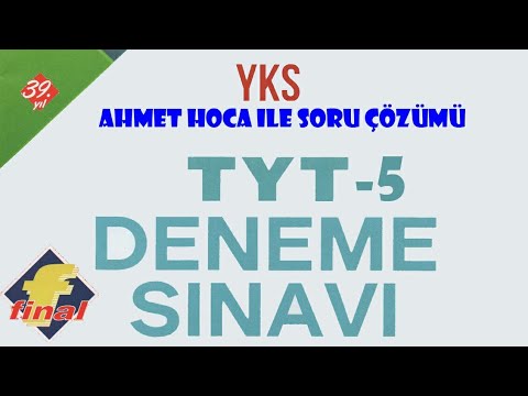 2018-2019 FİNAL YKS 5 DENEME SINAVI TYT BİYOLOJİ SORULARI