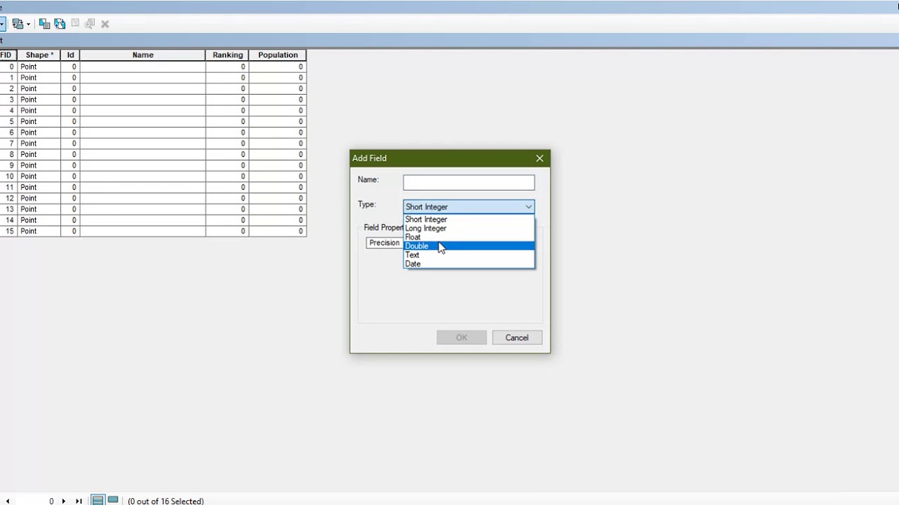 How To Make Attribute For Shapefiles In Arcgis Arcgis For Beginners Youtube