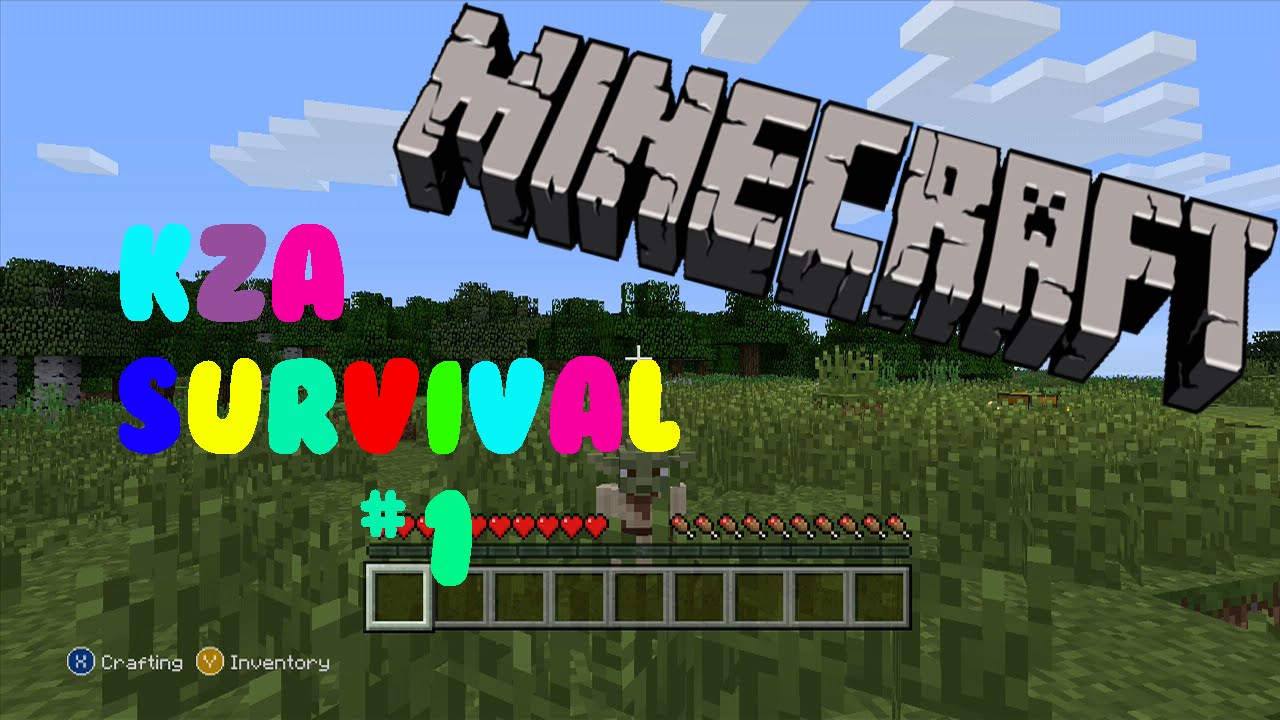 Minecraft Xbox : KZA Survival #1 - Baby Zombie - YouTube