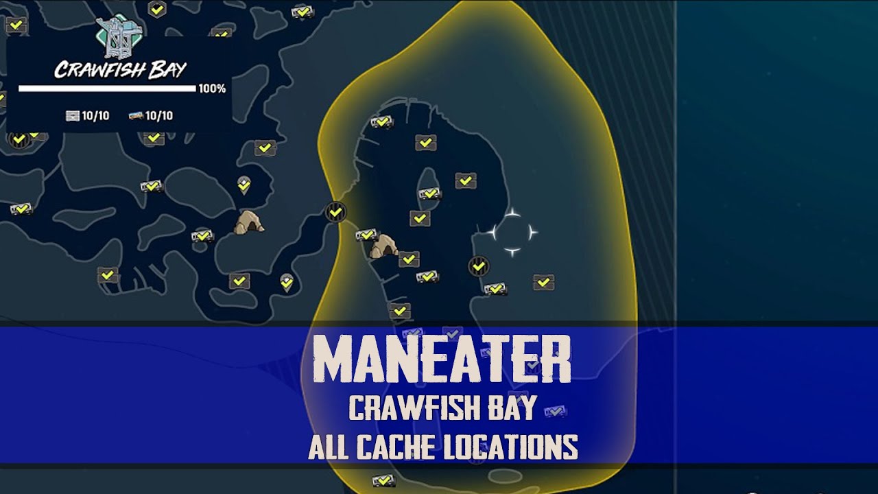 ManEater - Crawfish Bay - ALL Cache Locations - YouTube