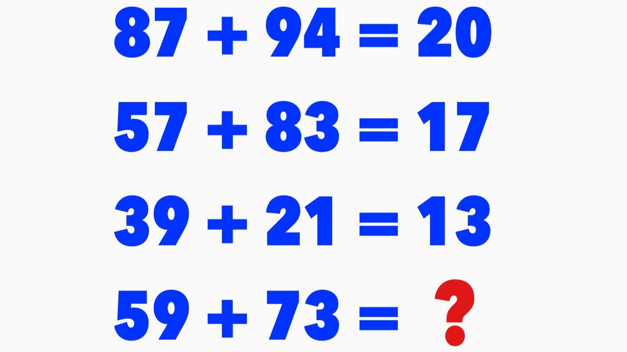 59+73 = | Math Puzzle 46 | How to solve math puzzle | Math Puzzle ...