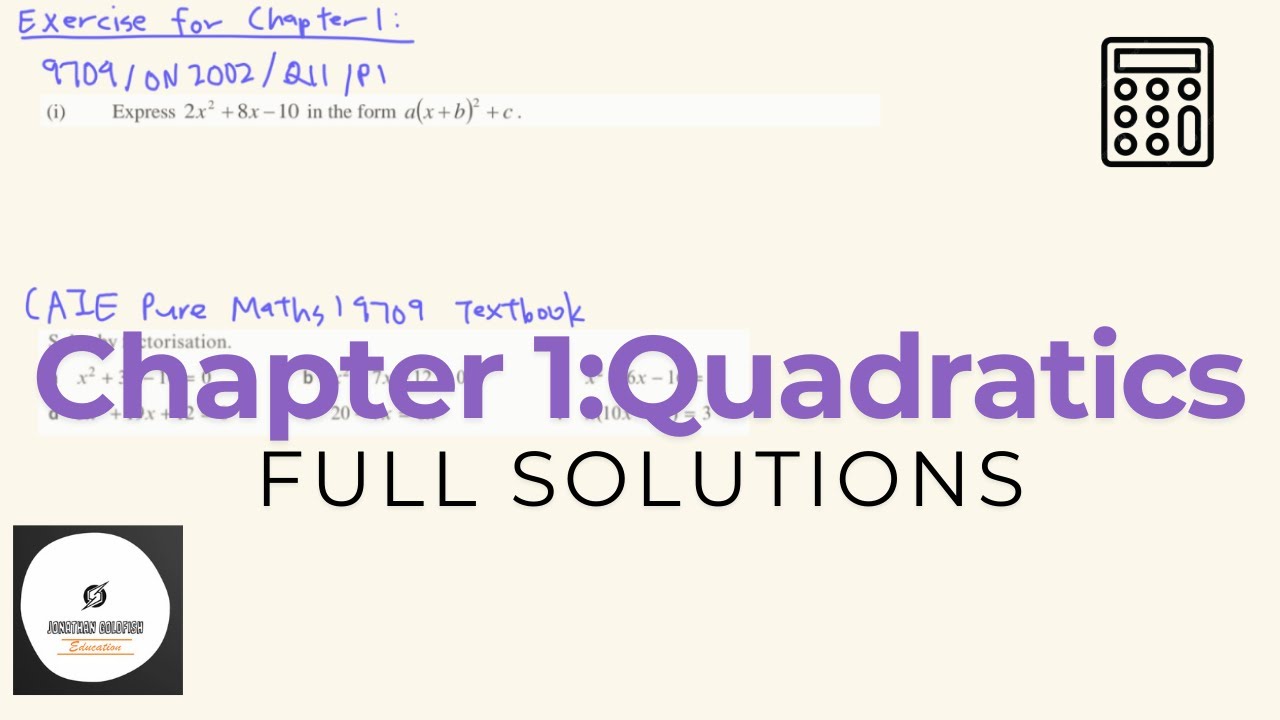 CAIE AS & A Level Lecture:9709/Mathematics Paper 1:Pure Mathematics ...