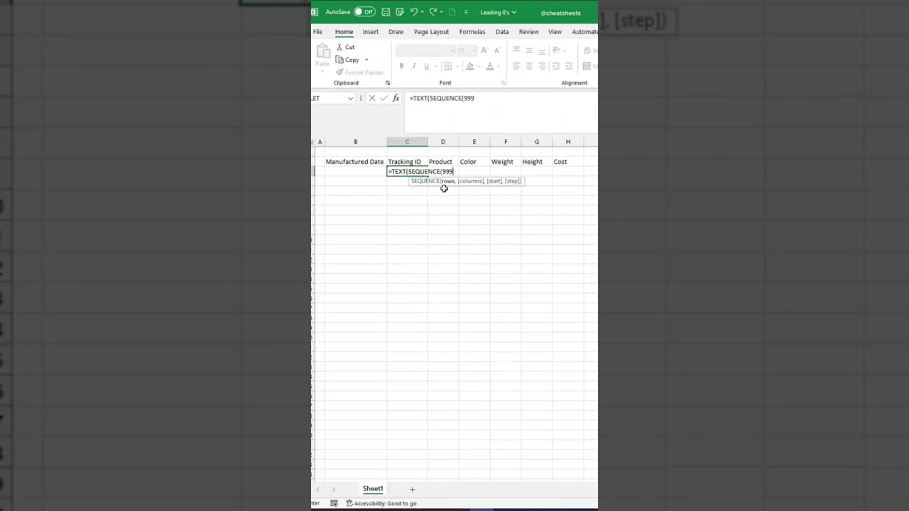How To Add Leading 0 s On Excel shorts YouTube How To Add Leading 0 s On Excel shorts YouTube