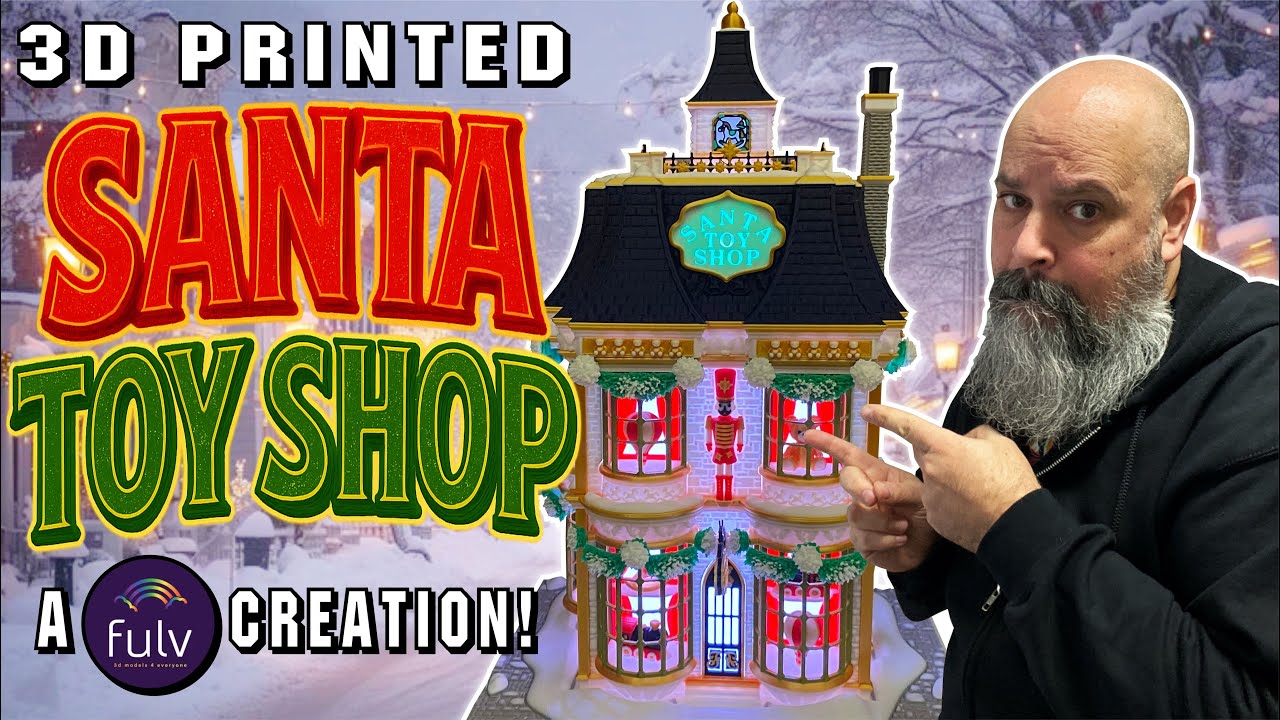 3D Printing an INSANELY Detailed Santa Toy Shop! Full Multicolor Build ...