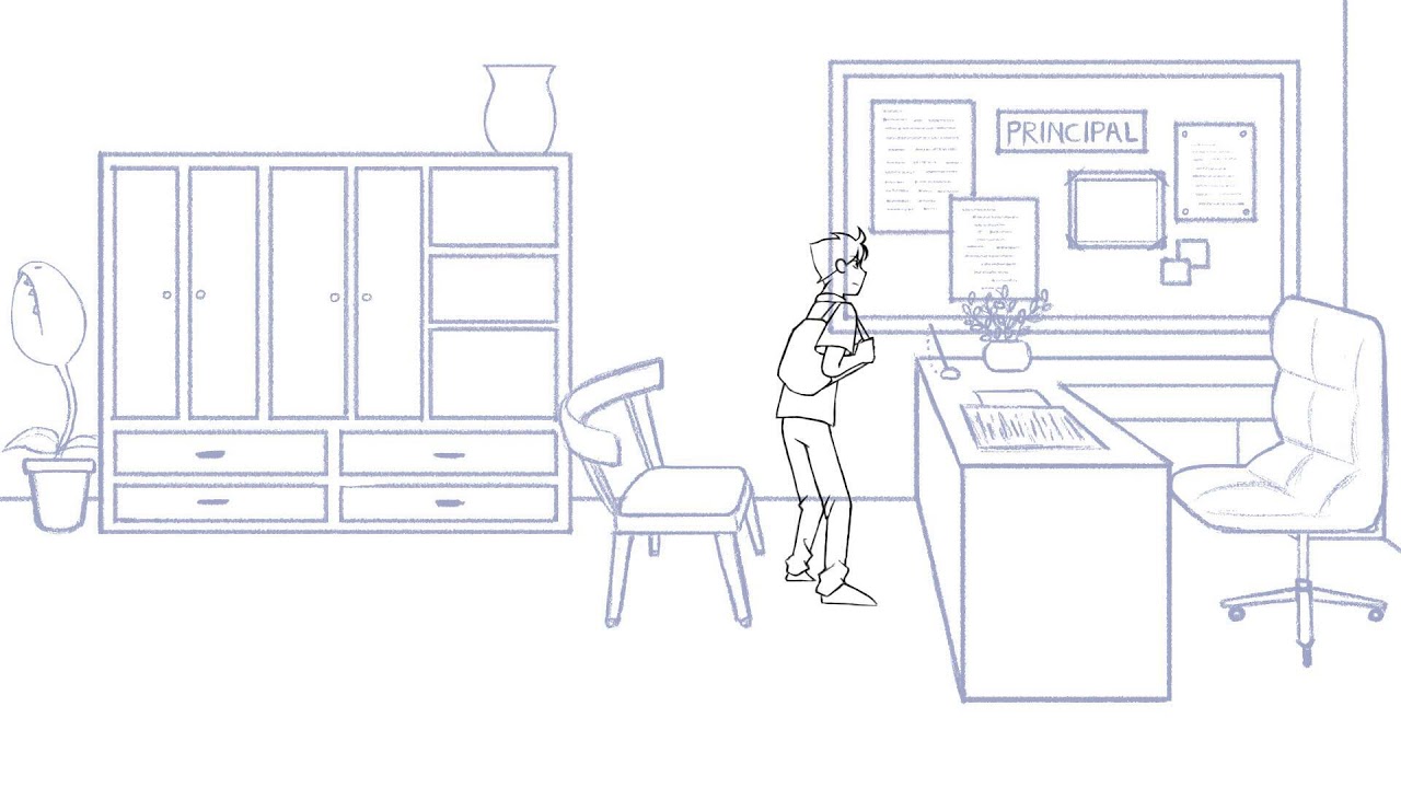 2D Animation practice(Walk and sit with personality) - YouTube