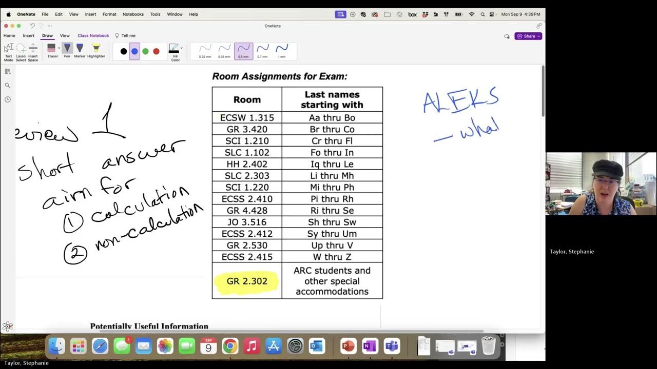 Gen Chem Study Session with Dr. Taylor - September 9, 2024 - YouTube