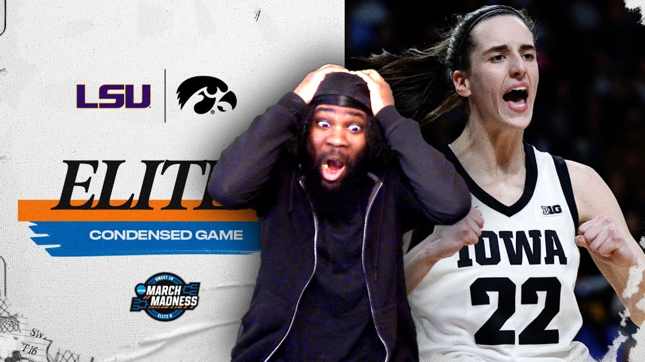 Iowa vs LSU - Elite Eight NCAA tournament extended highlights THIS GAME ...