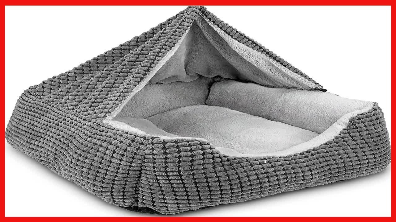 GASUR Dog Beds for Large Medium Small Dogs, Rectangle Cave Hooded ...