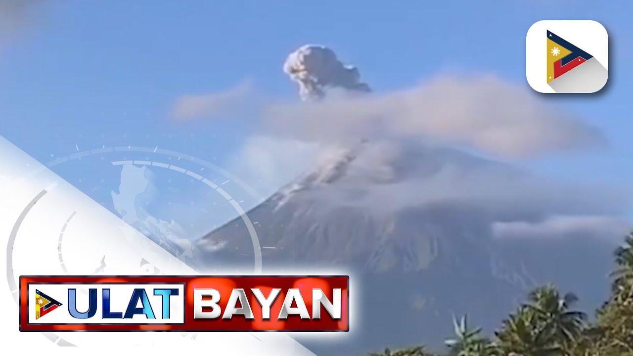 Bulkang Mayon, nagkaroon ng phreatic explosion kahapon - YouTube