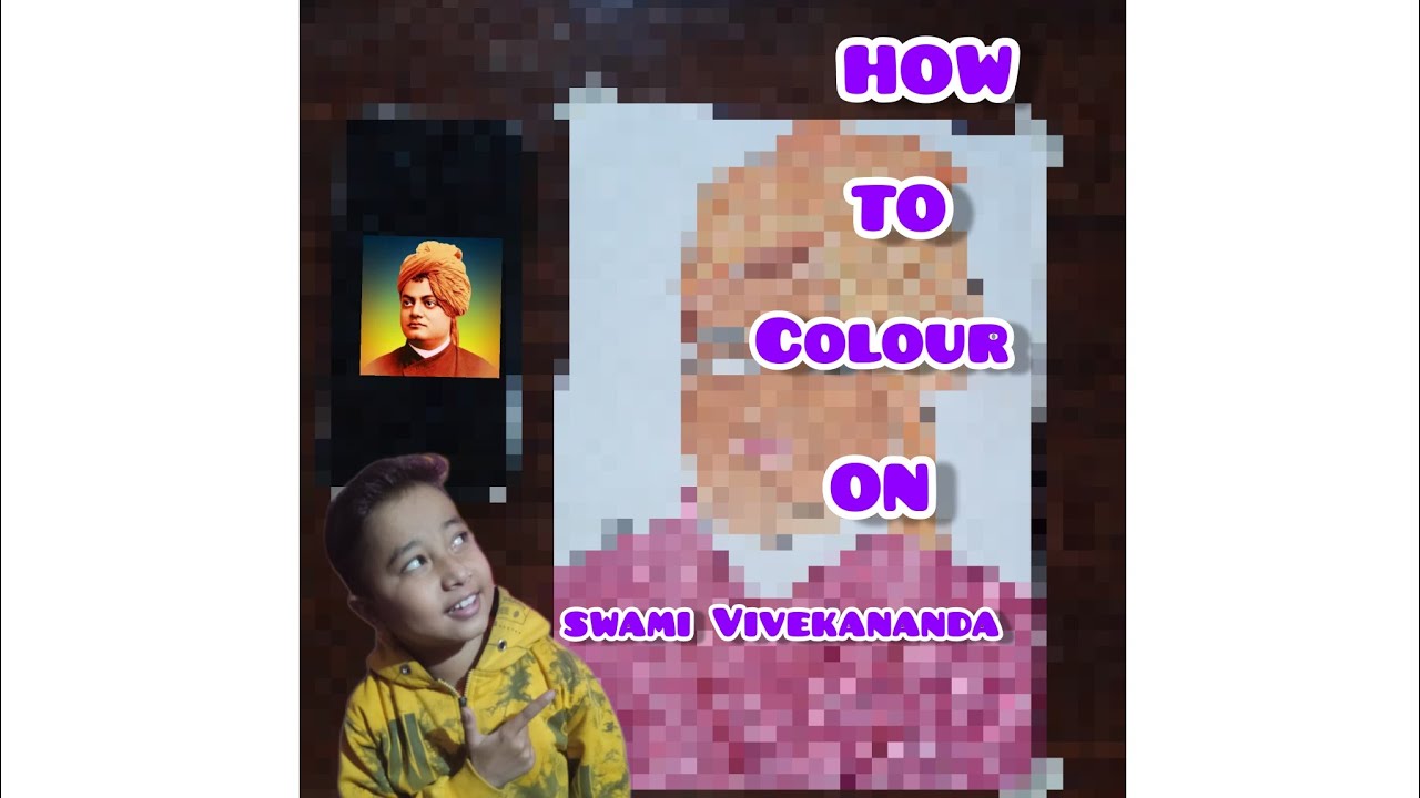 How to Colour on Swami Vivekananda Drawing 🥰 - YouTube