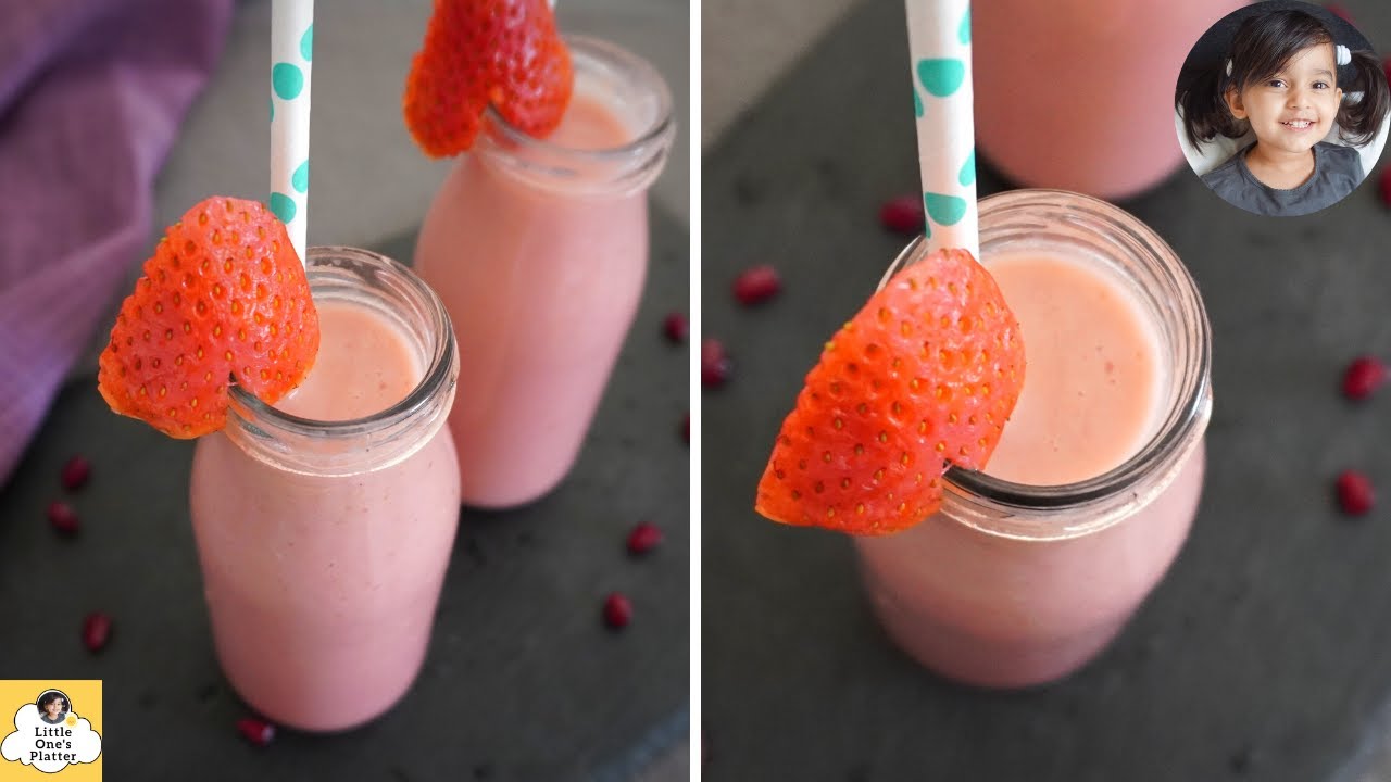 2 Minutes Pink Smoothie Recipe | No artificial color | How to make a ...