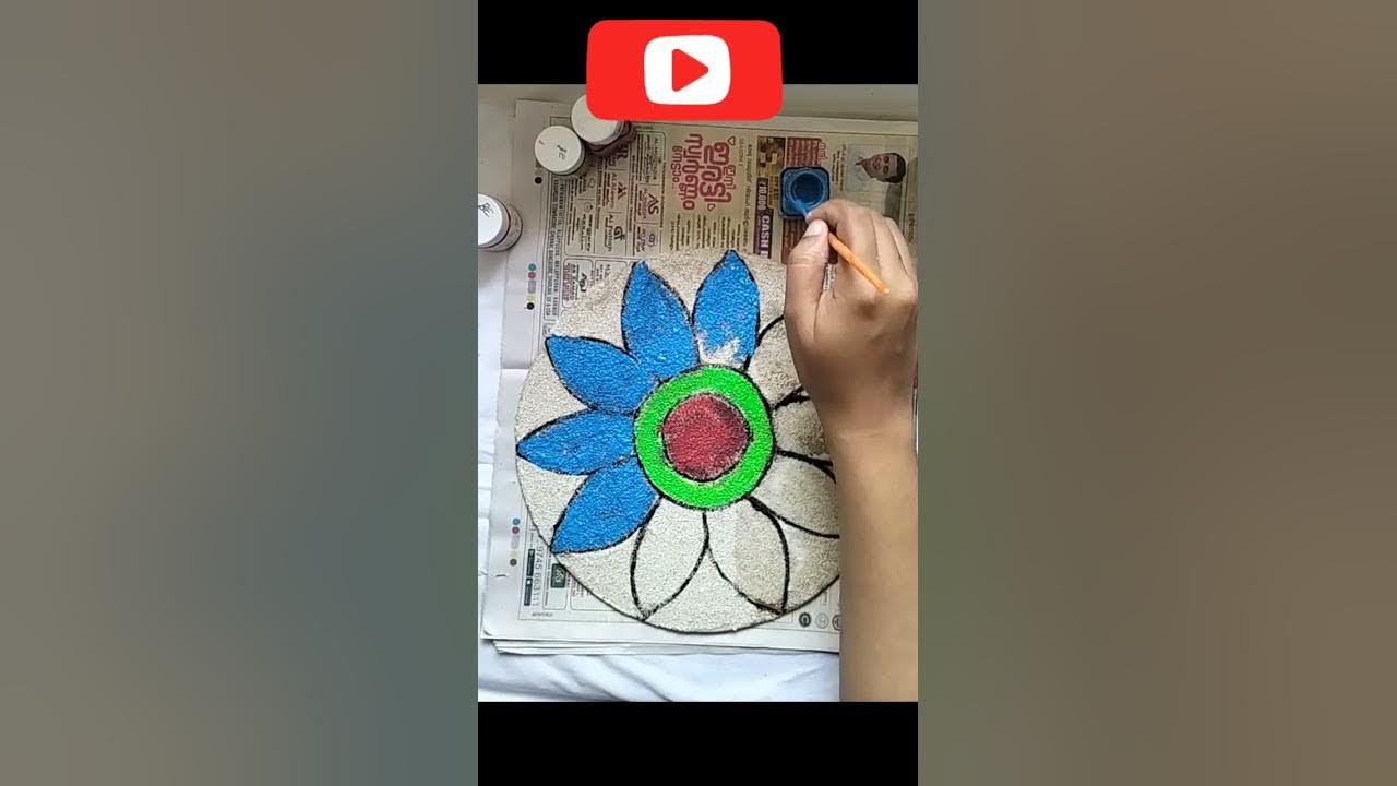 റവ കൊണ്ടൊരു പൂക്കളം (pookalam make with rava)#youtube #diy - YouTube