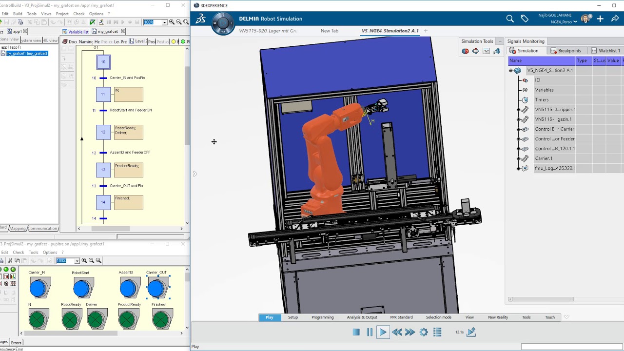 How to launch an co-simulation (assembly station) - YouTube