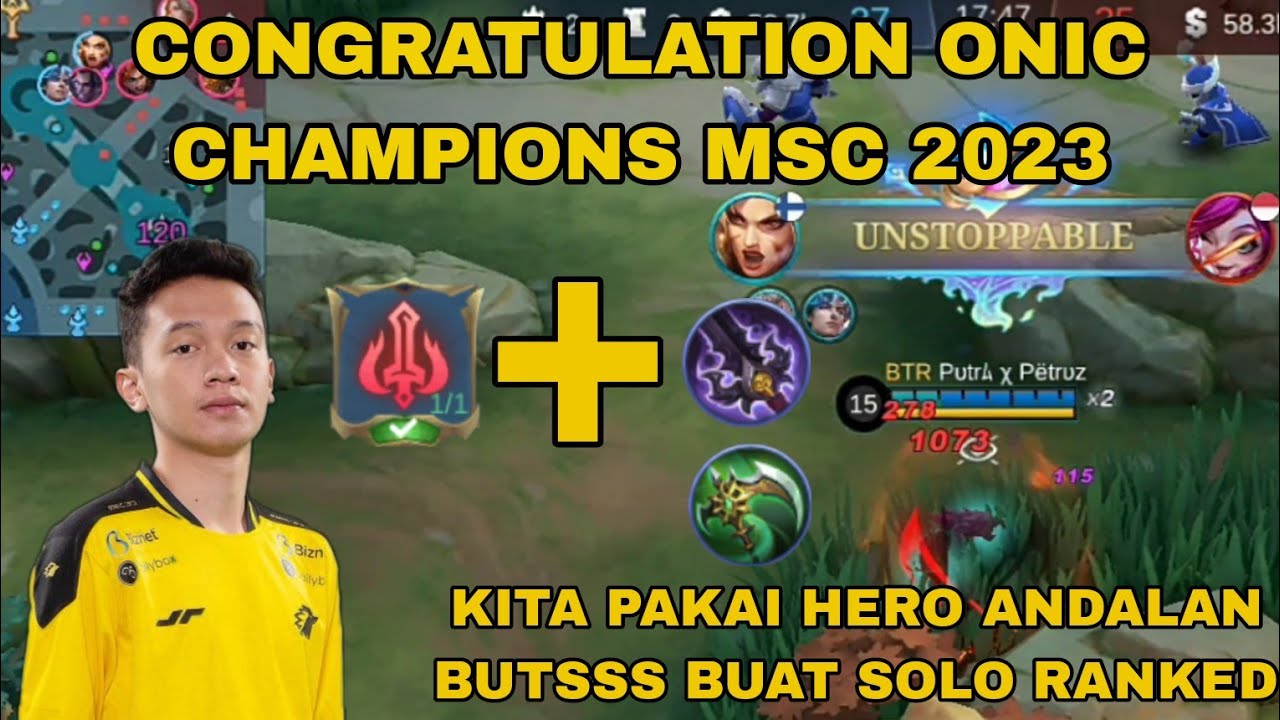 CONGRATULATION ONIC ESPORT CHAMPION MSC 2023 | KITA PAKAI MASHA HERO ...