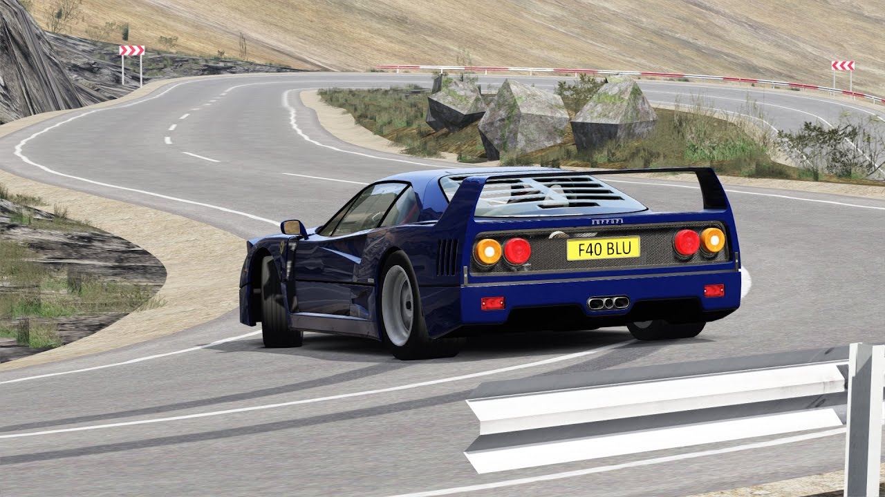 Ferrari F40 "BLU" Drifting Downhill at Transfagarasan / Assetto Corsa ...