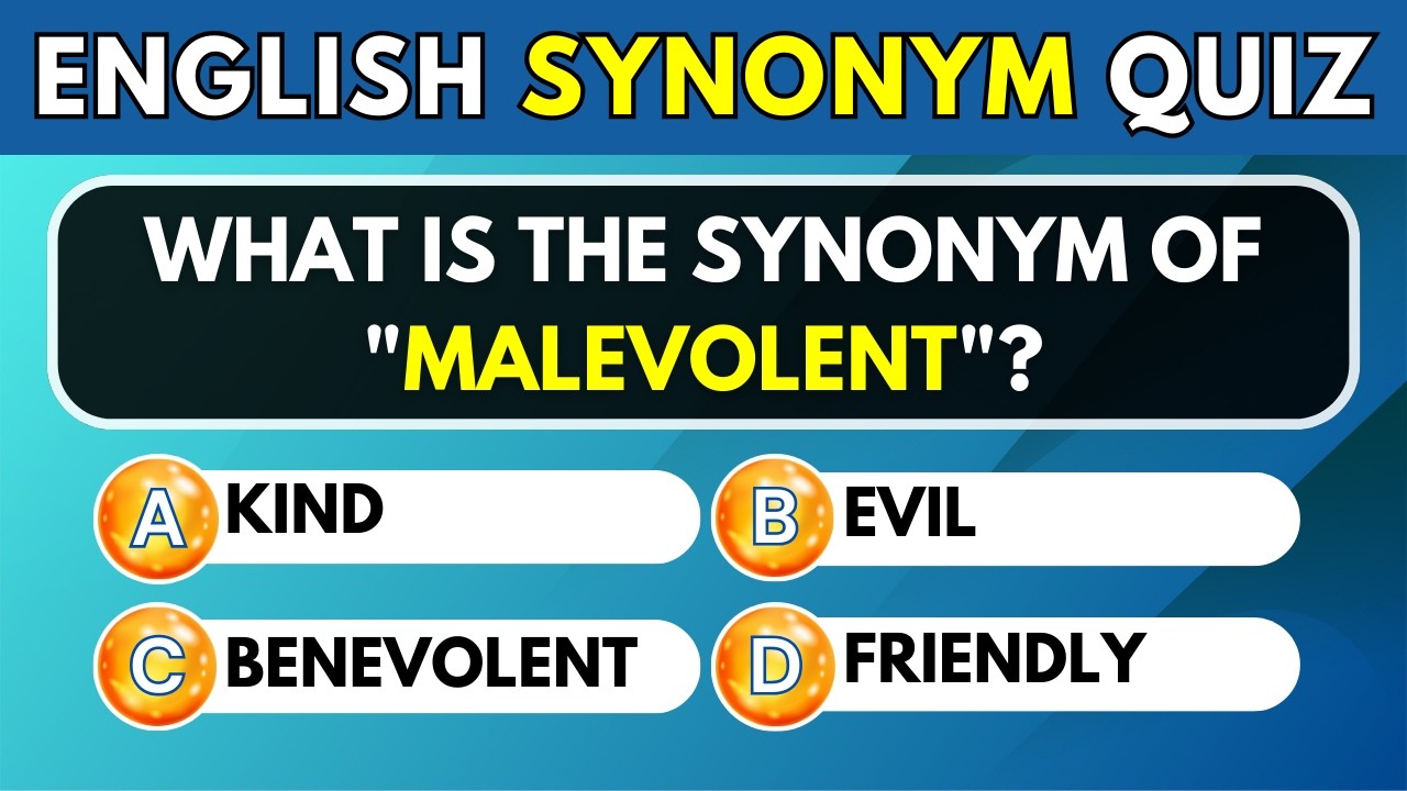 Synonyms Quiz | 93% WILL FAIL THIS QUIZ #challenge 2 - YouTube
