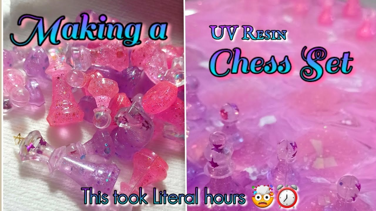 Pink and Purple UV resin Chess Pieces 💗🌟💜 - YouTube