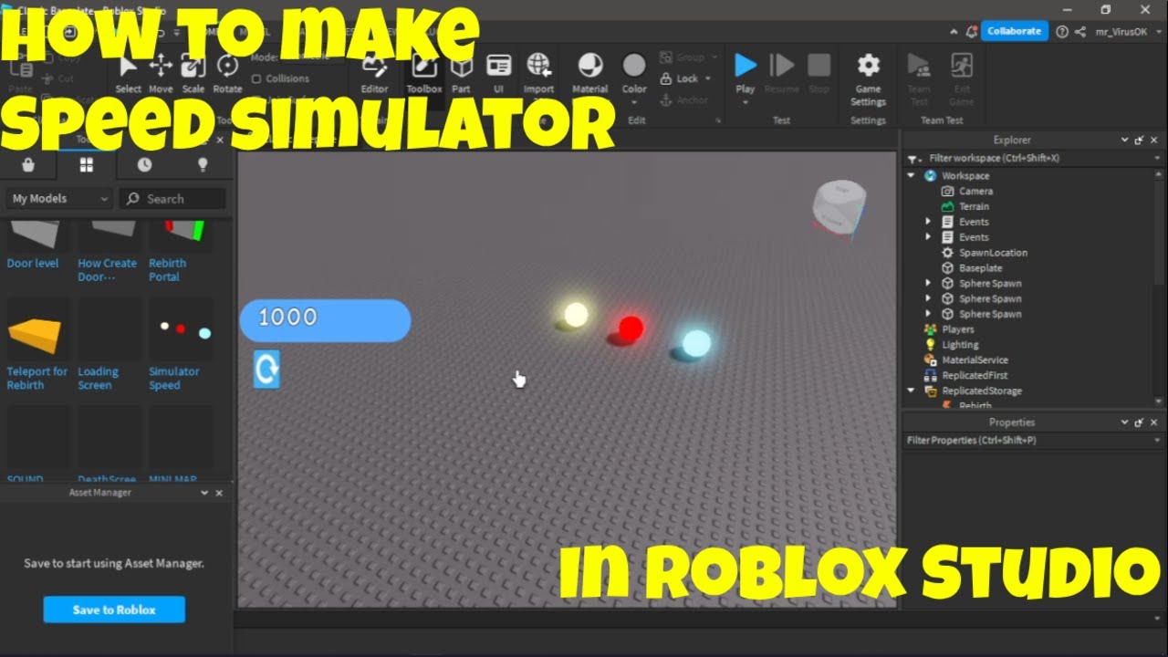 How to make Speed Simulator in Roblox Studio - YouTube