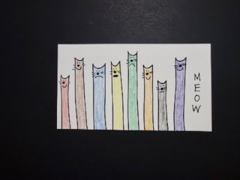 Let's Draw Kitty Cats (Learning our Colors)! - YouTube
