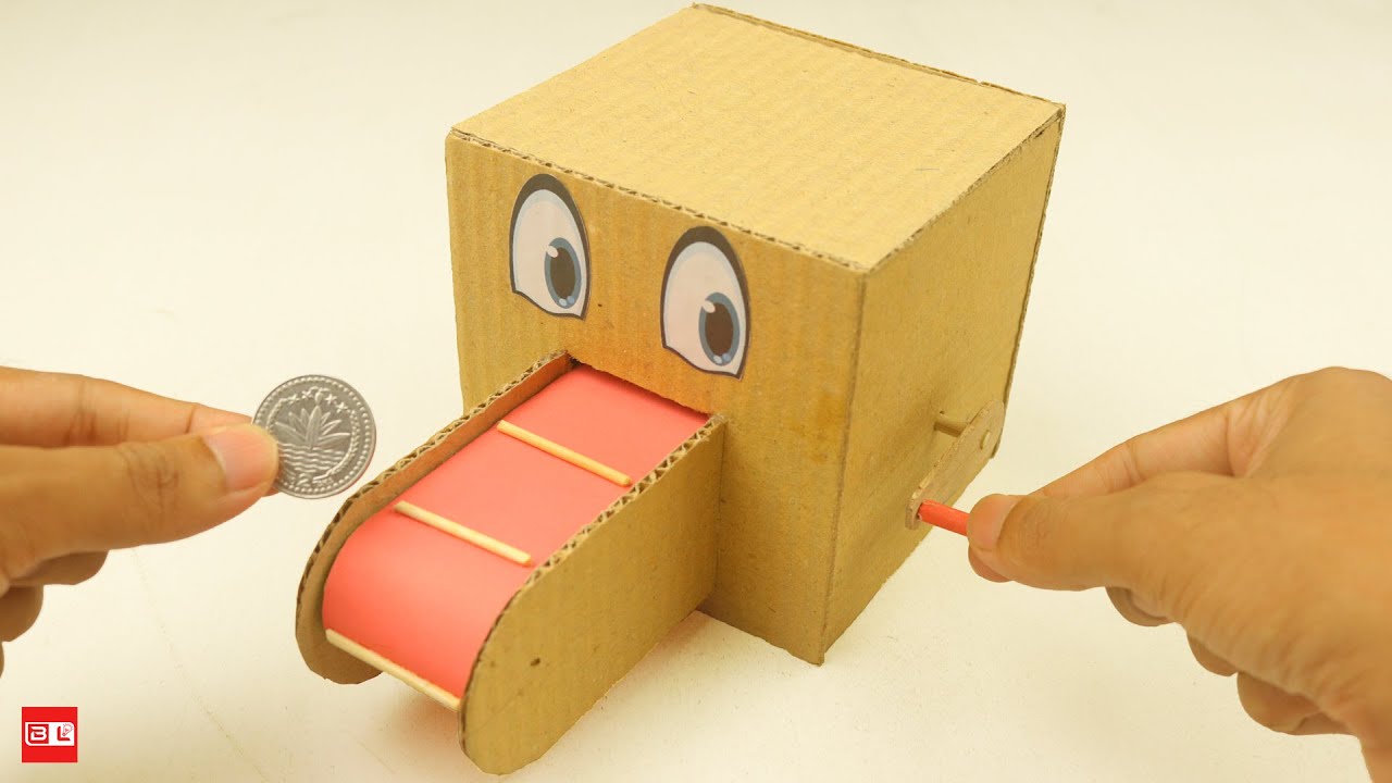 2 Amazing Coin Bank Box from Cardboard | Awesome cardboard Project ...