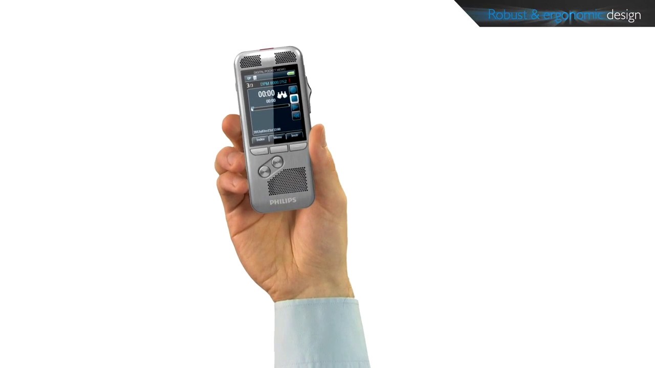 Philips Digital Pocket Memo - Robust and ergonomic design - YouTube
