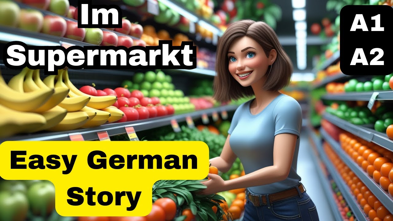 Learn German Through Story for beginners ( A1 - A2 ) | Im supermarkt ...