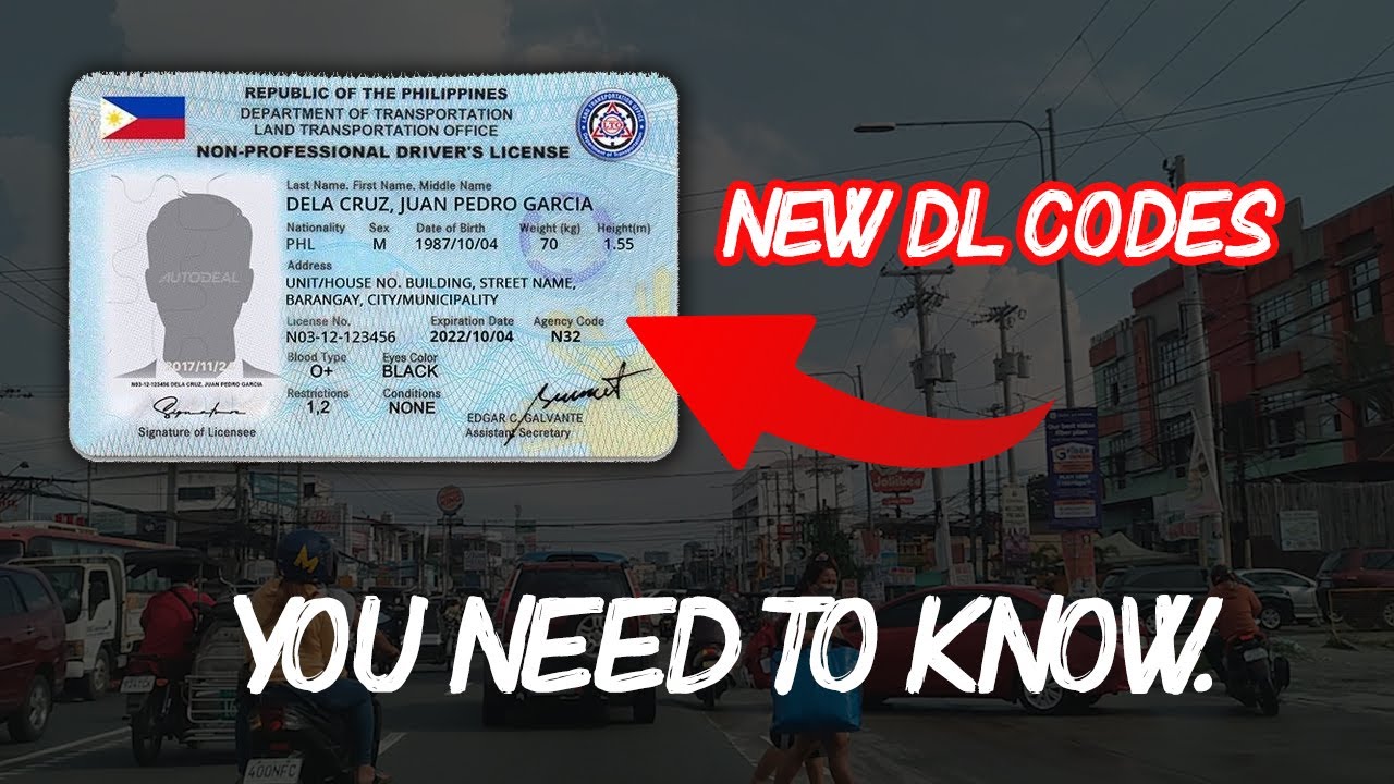 LTO 2022 UPDATES ( New Restriction Code Explained) LTO Driver's License ...