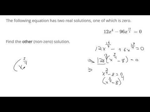 Solve equations involving rational exponents by factoring out the ...