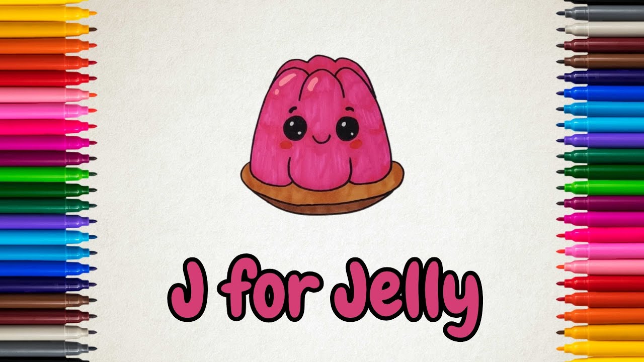 J for Jelly Drawing for Kids | Learn ABC with Easy Drawing | Artystarty ...