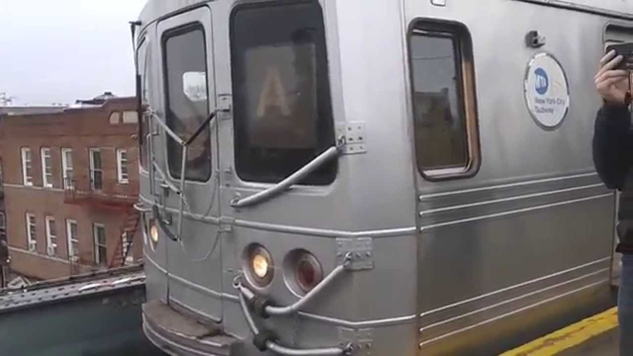 NYCT MTA A-Train: 1974-76 Pullman-Standard R46s Leaving Lefferts Blvd ...