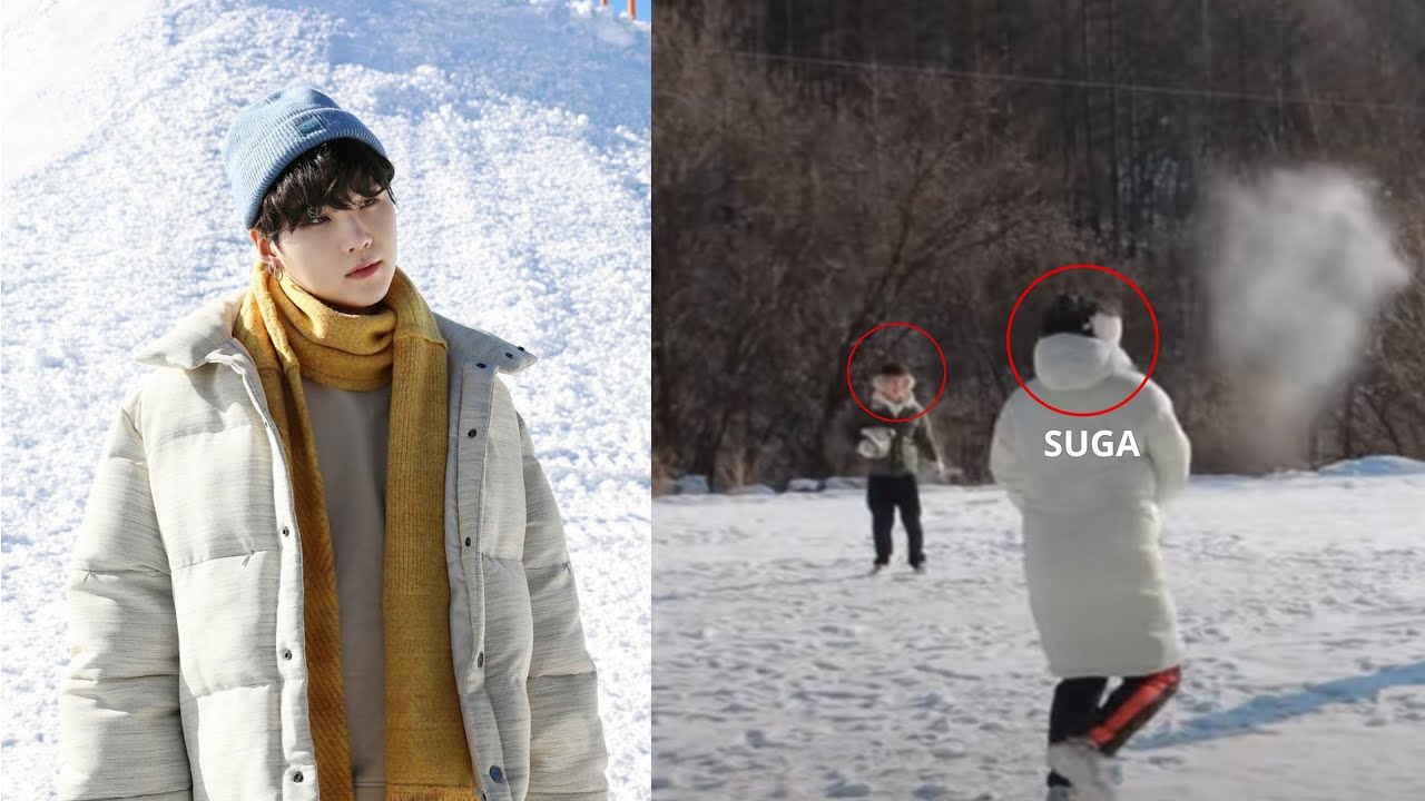 BTS News Today Suga and His Brother Duel in a Snowball Fight! suga ...