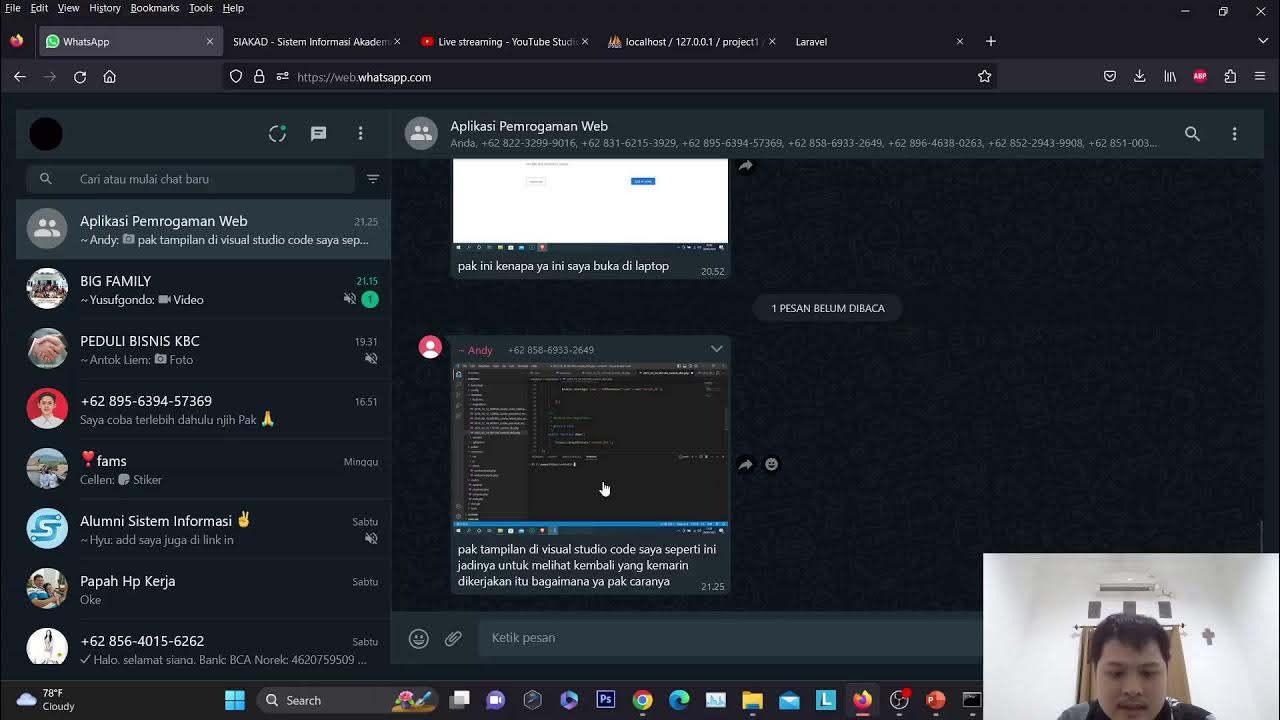 Aplikasi Pemrogaman Web Live Stream 3 - YouTube