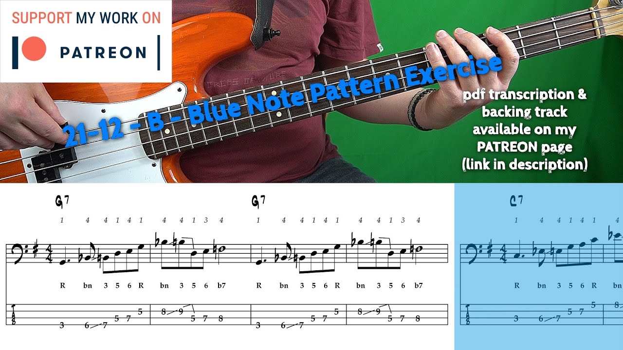 21-12 - B - Blue Note Pattern Exercise - YouTube