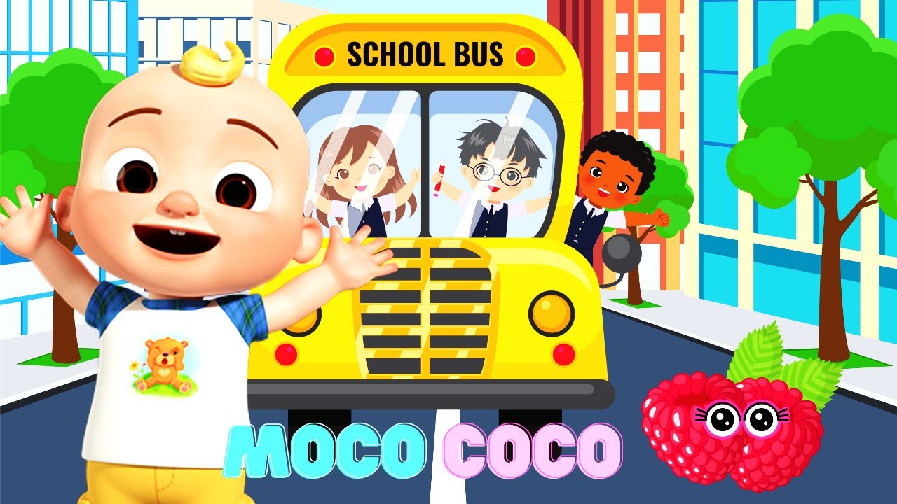 Wheels on the Bus Go Round | Moco Coco | Baby Rhymes | Nursery Rhymes for Toddlers - YouTube