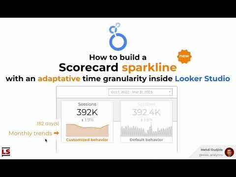 Scorecard sparkline with adaptative time granularity inside Looker Studio - The result - YouTube