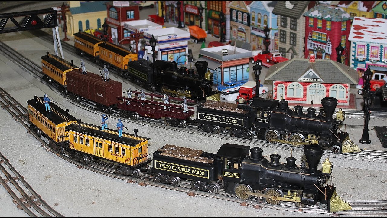 Marx Great Locomotive Chase! Three WM Crooks customs. - YouTube