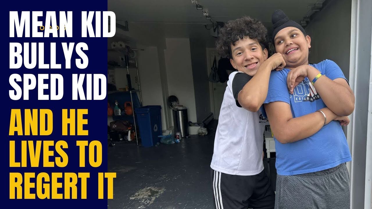 Mean kid bullies sped kid and instantly regrets it… - YouTube