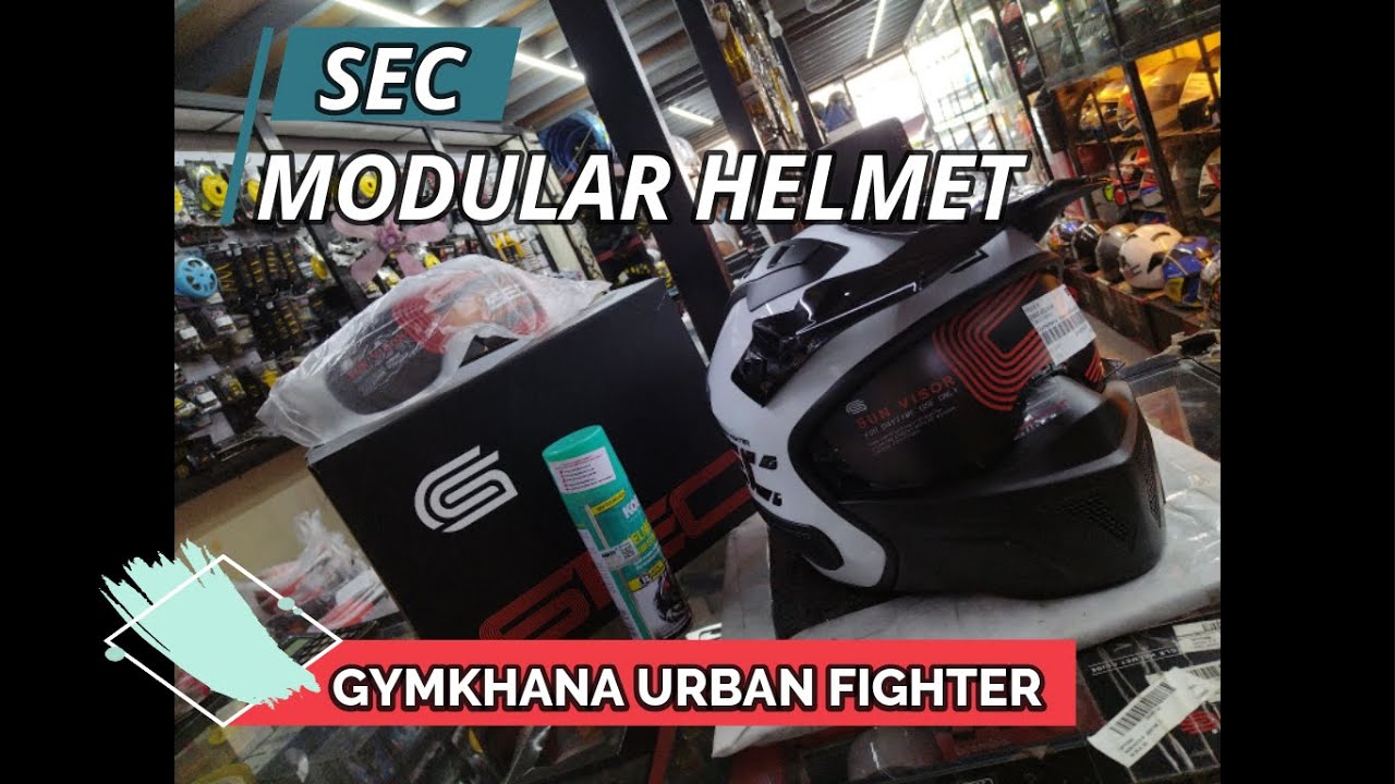 sec modular helmet gymkhana urban fighter - YouTube