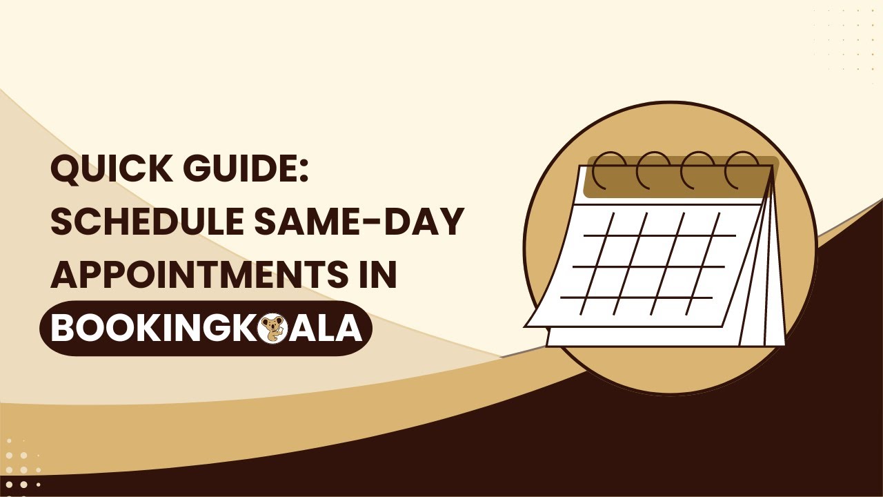 How to Schedule a Same Day Booking on the BookingKoala App - YouTube