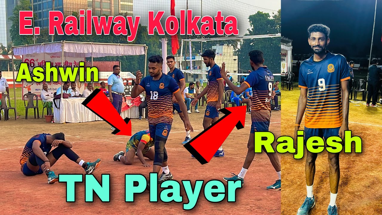 TN Player 😍 Rajesh | Ashwin💥 E.Railway Kolkata Vs BLW 💥 Inter Railway ...