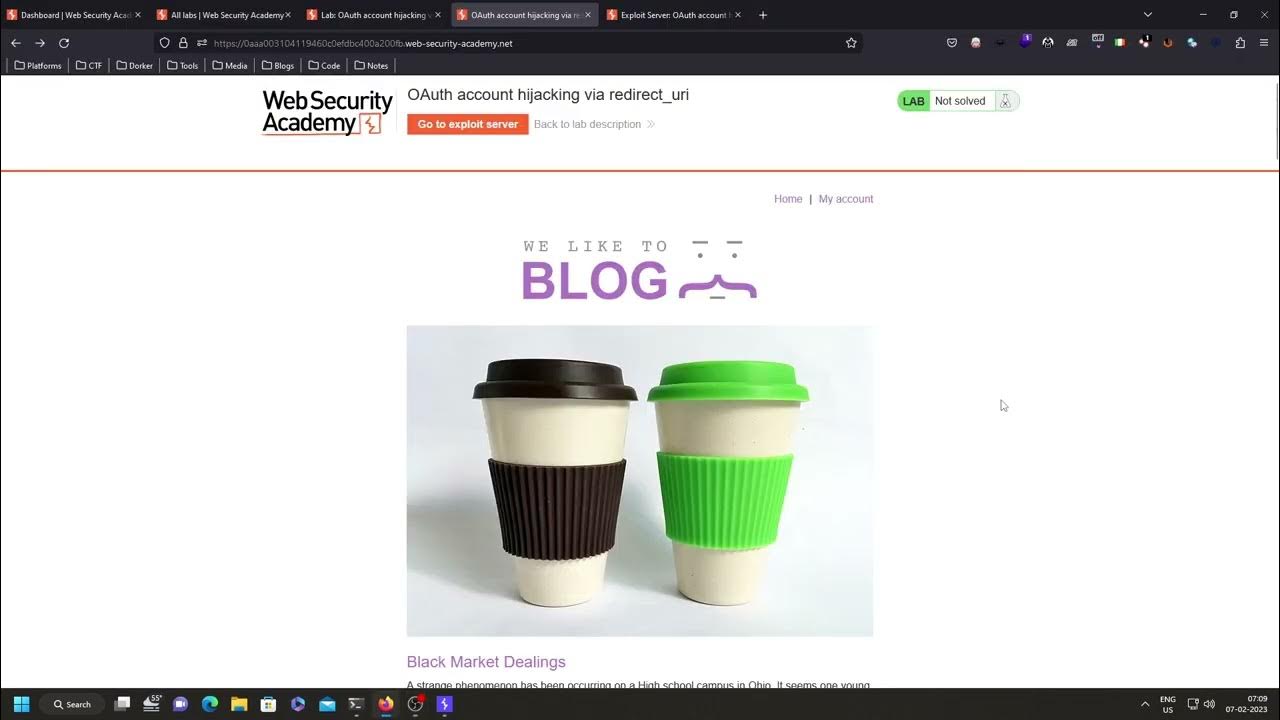 Portswigger Web Academyoauth Account Hijacking Via Redirecturi Youtube 8329