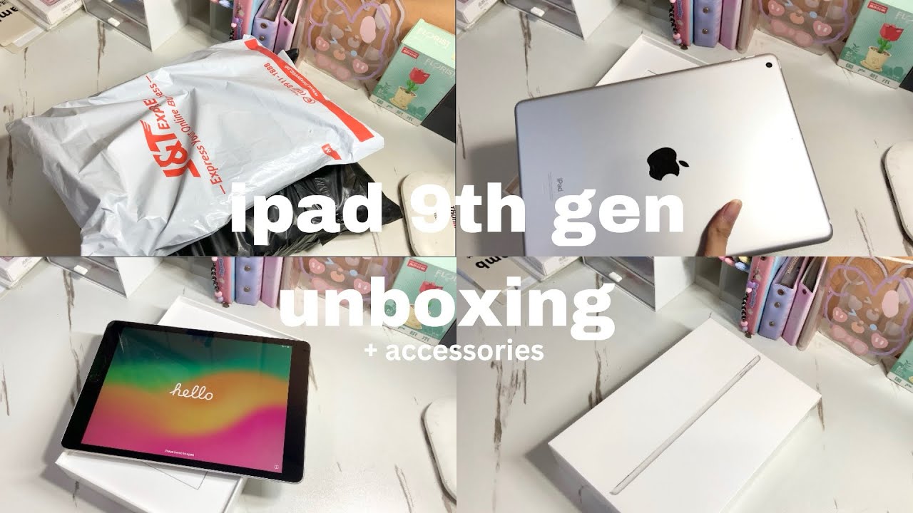 unboxing iPad 9th Gen ( silver 64gb ) + accessories ( 2024 ) 🎀💗 | case ...
